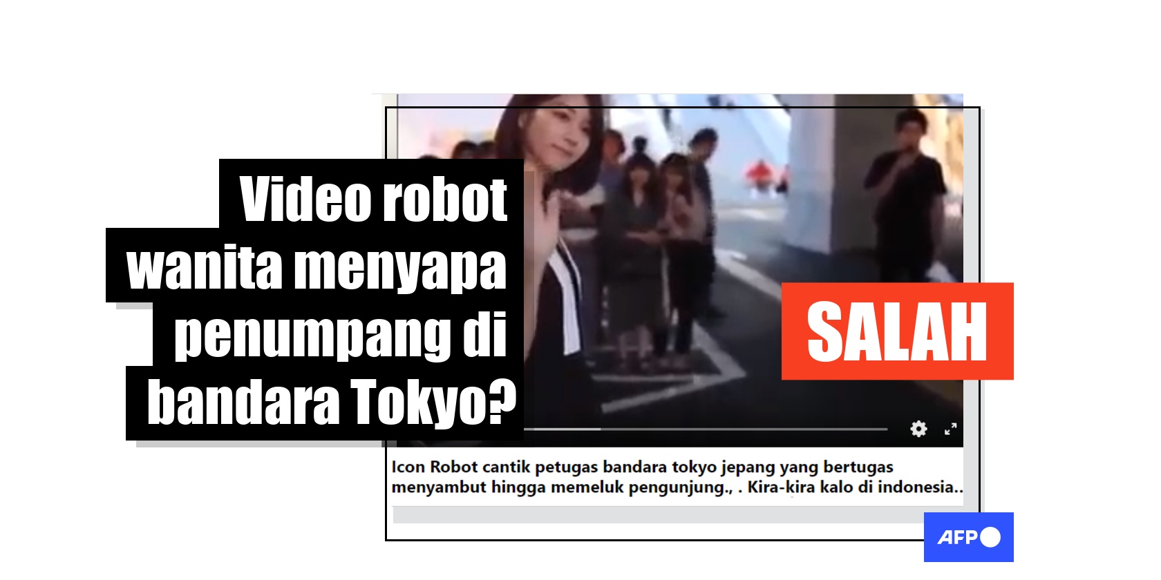 Ini video seorang model Jepang, bukan robot penyambut penumpang di ...
