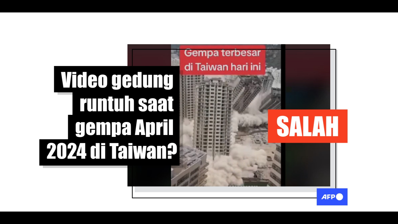 Ini video gedung dirobohkan di Tiongkok, bukan 'gedung runtuh akibat ...
