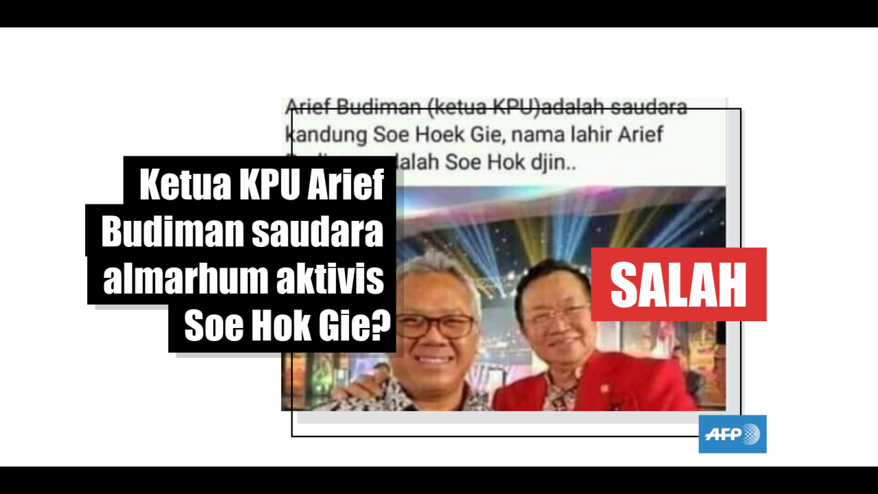 Bukan, ketua KPU Arief Budiman bukan saudara almarhum aktivis keturunan ... Bukan, ketua KPU Arief Budiman bukan saudara almarhum aktivis keturunan ...